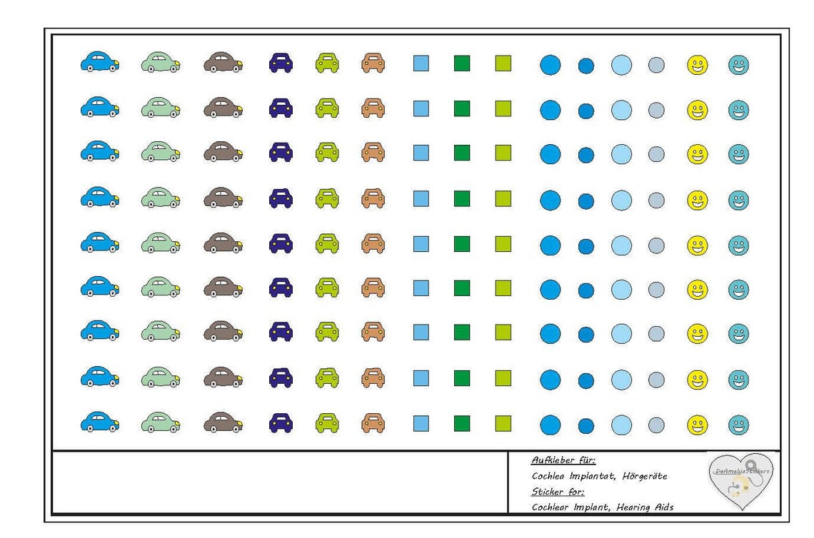 STICKER SET for Cochlear Implants and Hearing Aids | Etsy
