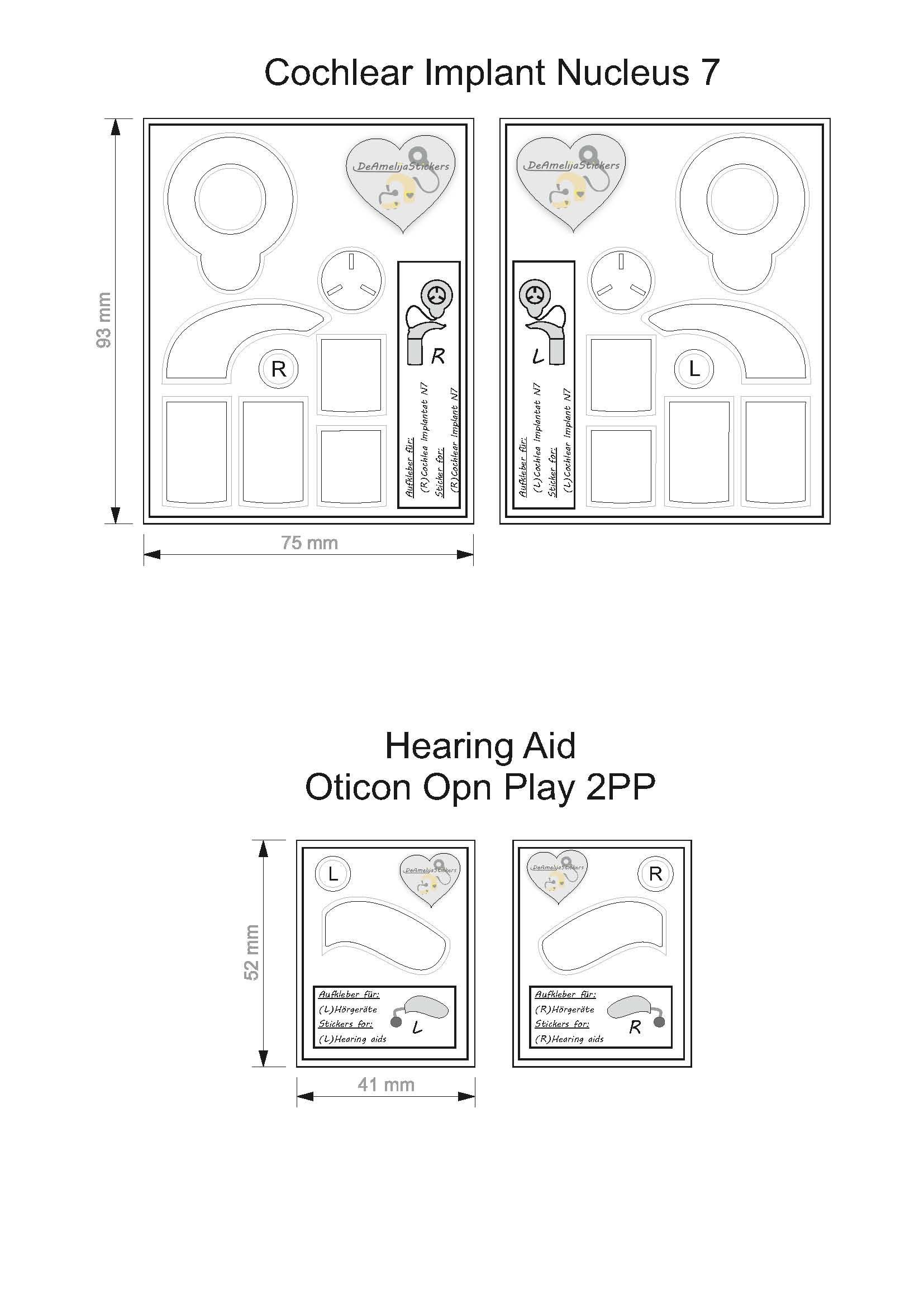 MY DEVICE "the Other Side" 2pcs- Cochlear Implant Nucleus 7 Stickers - Etsy