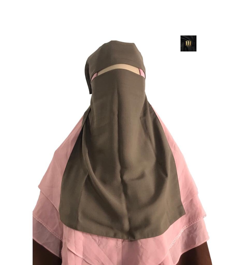 One Layer Flap Niqab Brown - Etsy