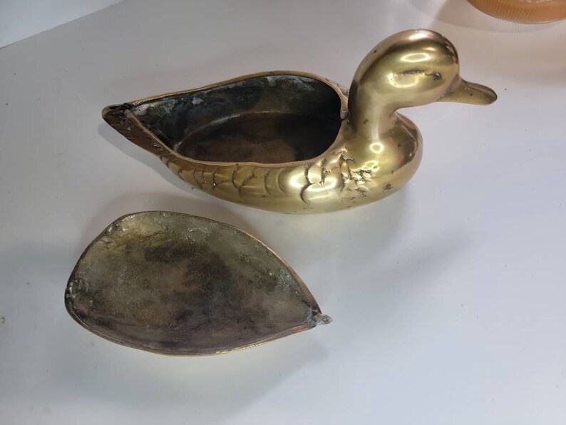 Brass Duck Trinket Box - Etsy