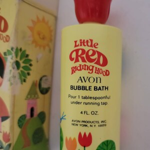 Vintage Avon Bubble Bath Items- Huggy Bear / Little Red Riding Hood - Etsy