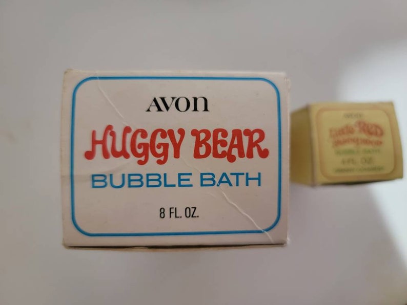 Vintage Avon Bubble Bath Items- Huggy Bear / Little Red Riding Hood - Etsy