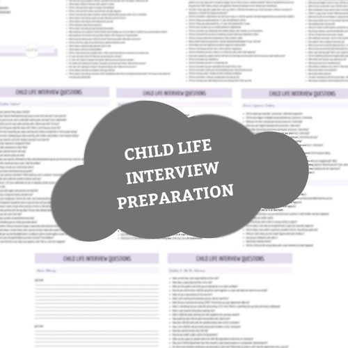 Child Life Interview Preparation Sample Interview Questions | Etsy
