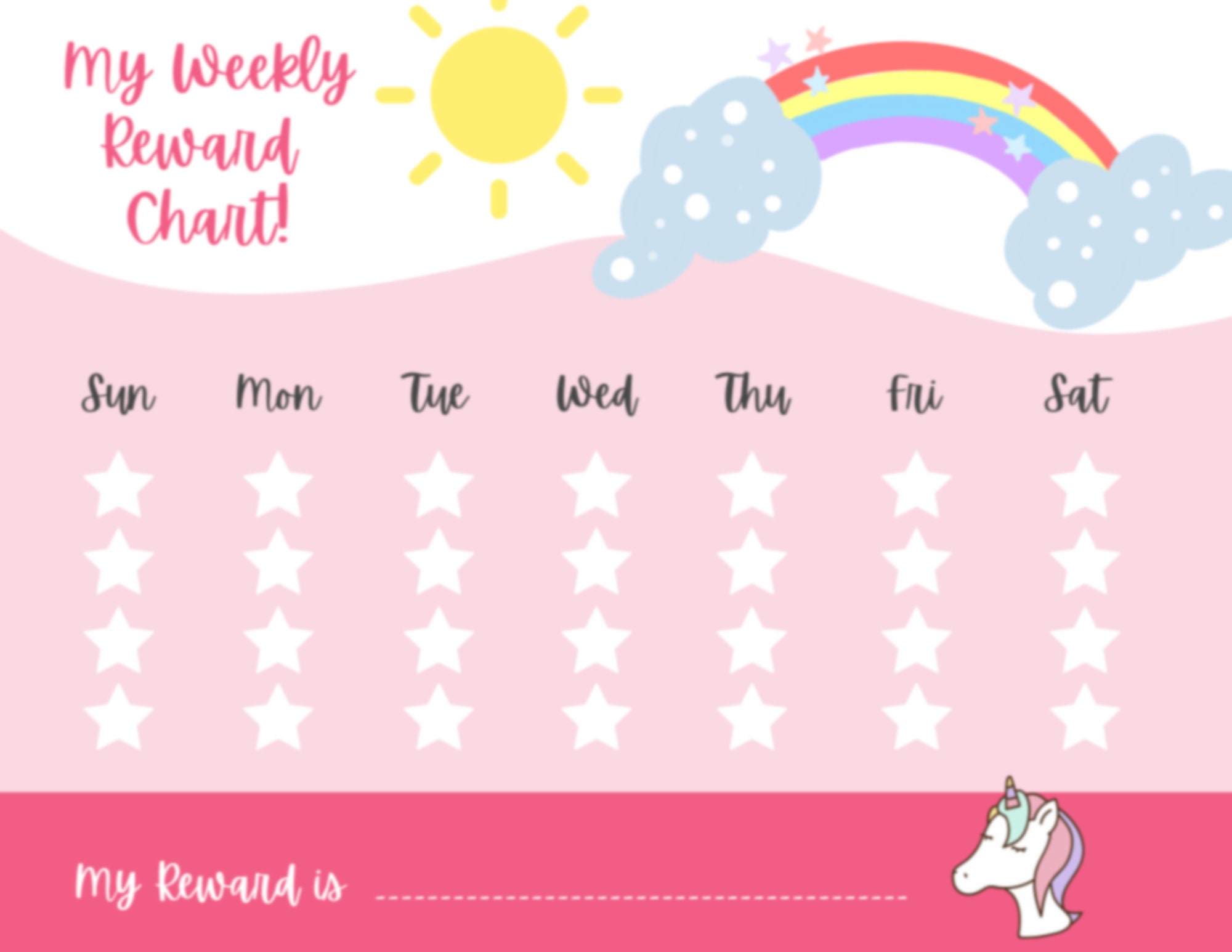 Weekly Behavior Chart Template