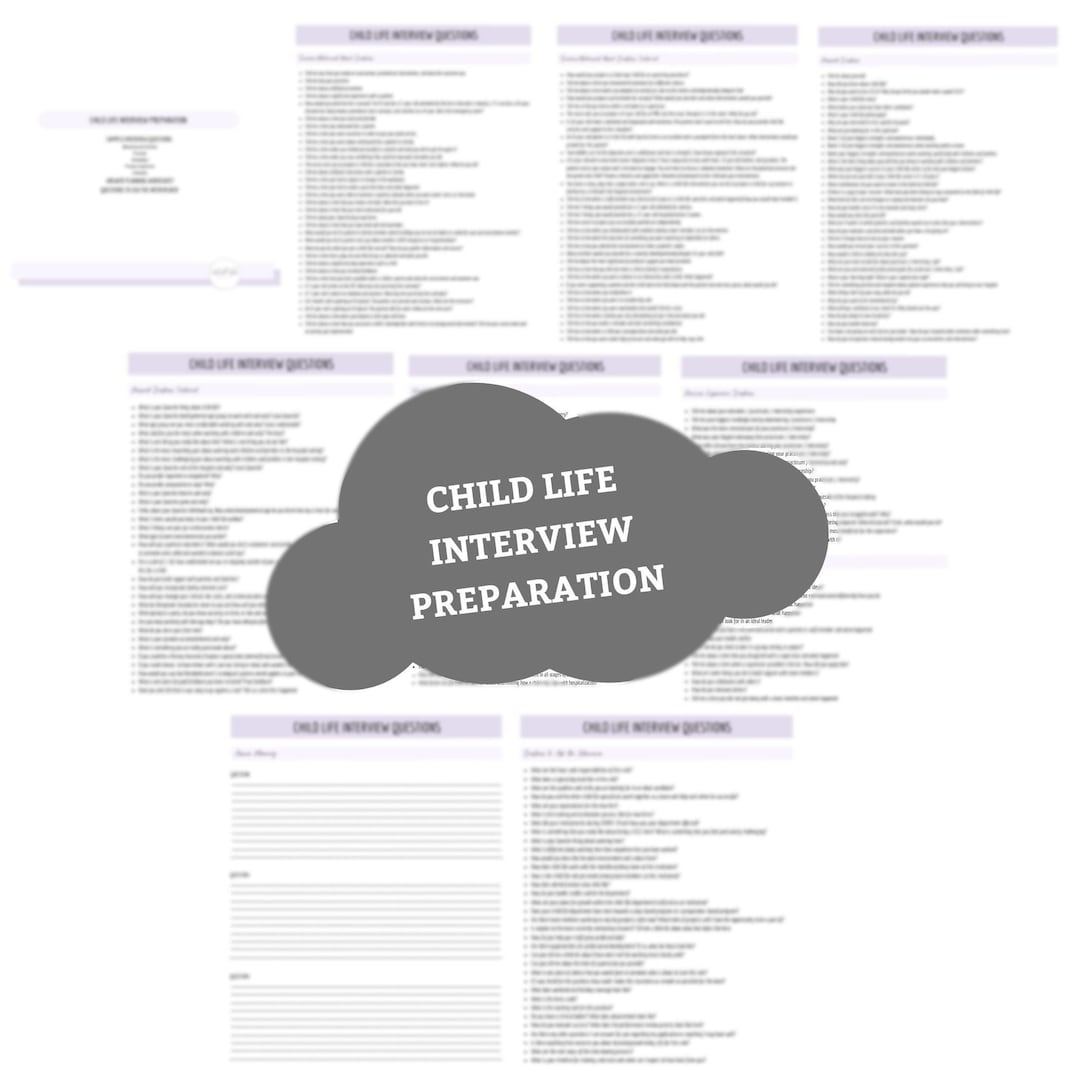 Child Life Interview Preparation | Sample Interview Questions | Child ...