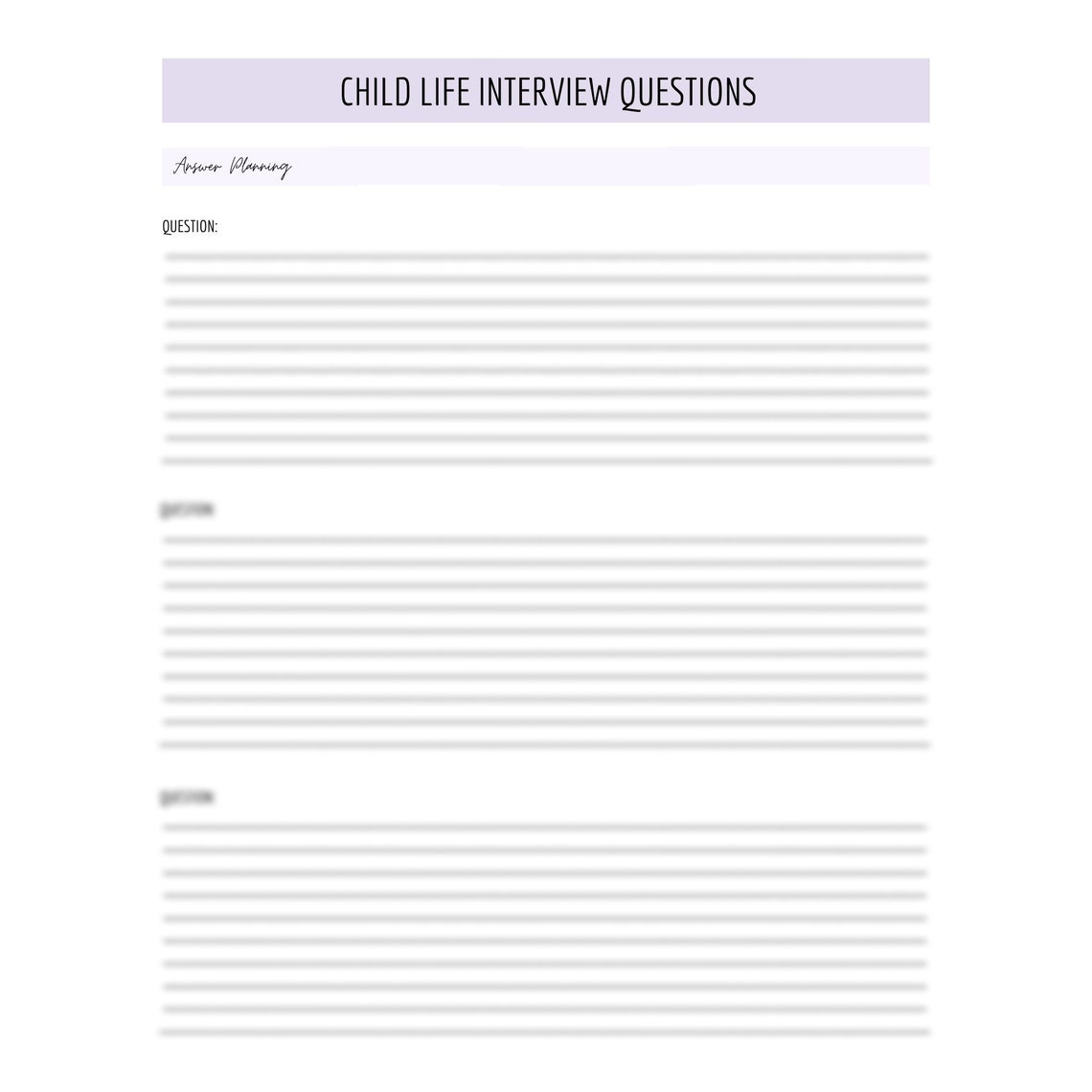 Child Life Interview Preparation | Sample Interview Questions | Child ...