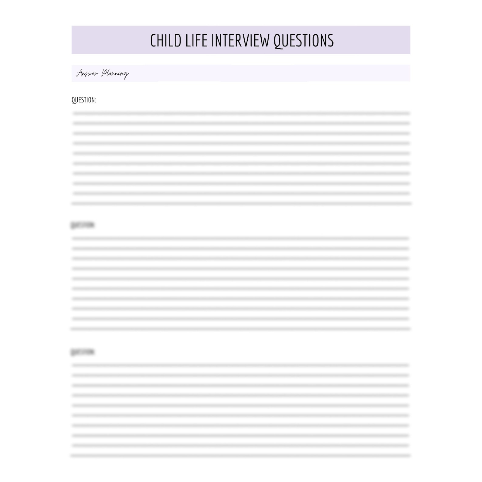 Child Life Interview Preparation | Sample Interview Questions | Child ...