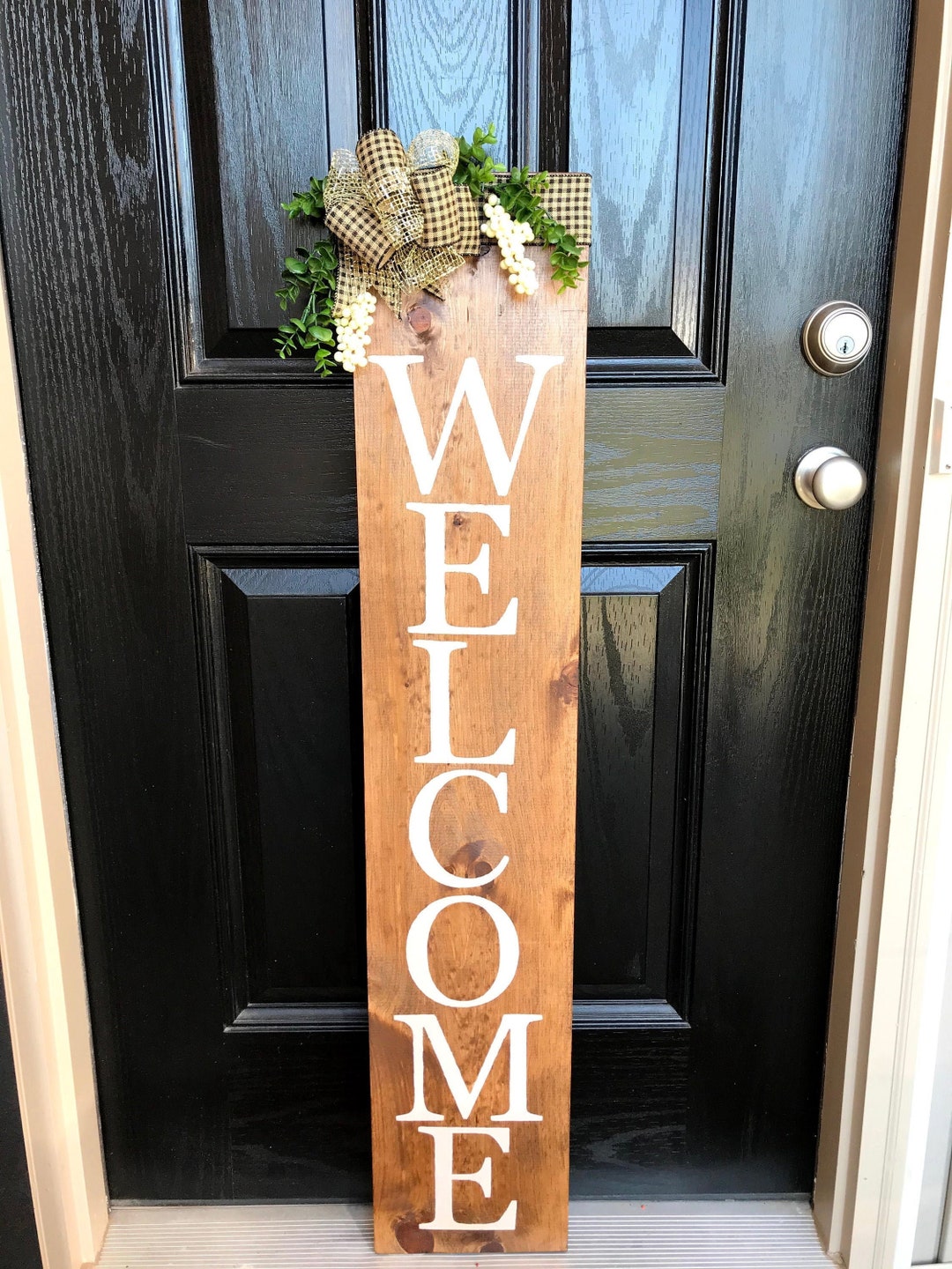 Wooden Tall Welcome Sign - Etsy