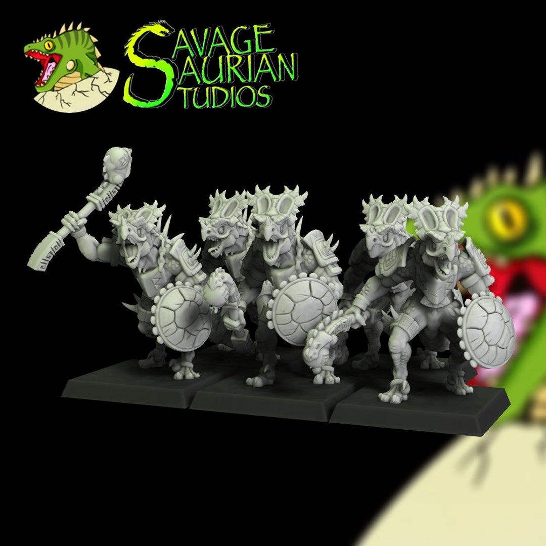 Iguanisaur Bloodguard - Savage Saurian Studios | Lizardmen | 28mm/32mm ...