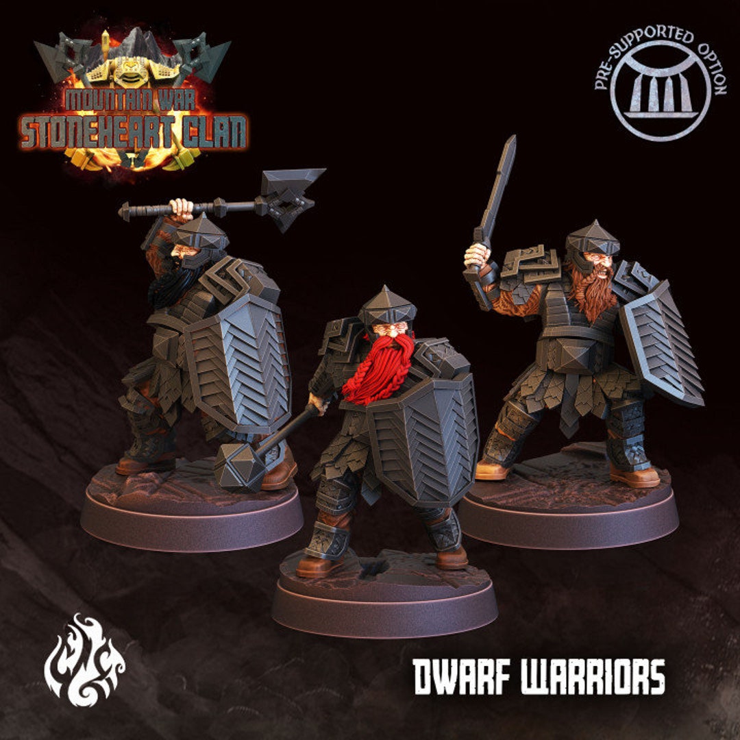Crippled God Foundry Dwarf Warriors 28mm/32mm Miniatures Stoneheart ...