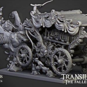 Undead Boyar Chariot | 28mm/32mm Scale | Tabletop Miniature | Undead ...
