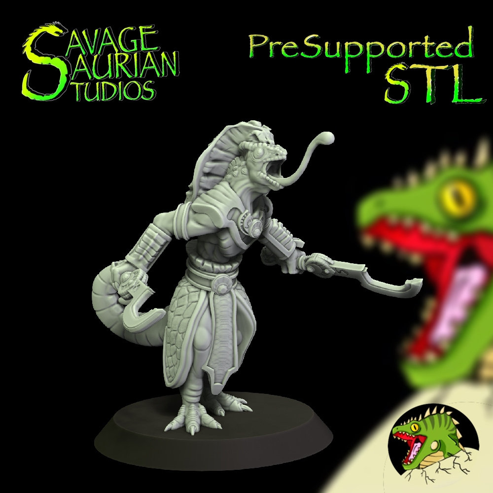 Lizardmen Khemaleon Royal Guard - Savage Saurian Studios | Lizardman | Proxy | 28mm/32mm | Resin ...