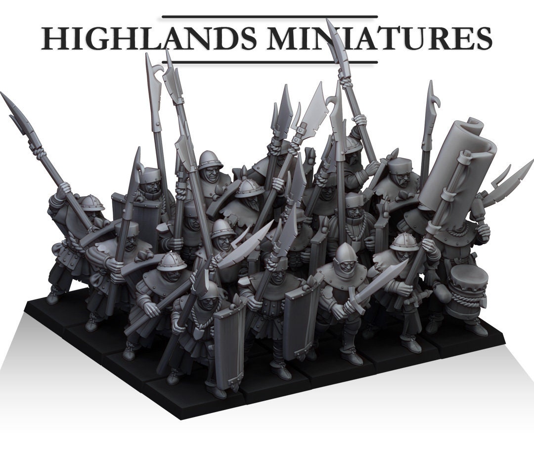 Galia Men at Arms - Highlands Miniatures | Fantasy | 28mm/32mm | Empire ...