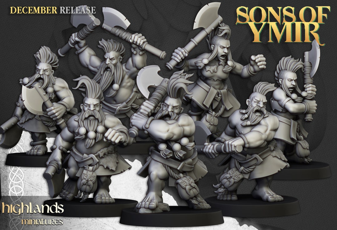 Highlands Miniatures - Deathseekers | Dwarf Slayers | 28/32mm | 3D ...