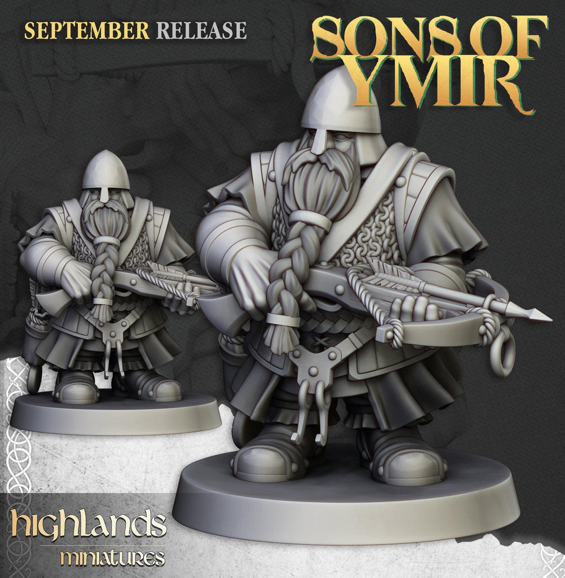 Highlands Miniatures - Dwarf Crossbow Unit | Quarrellers | Sons of Ymir ...