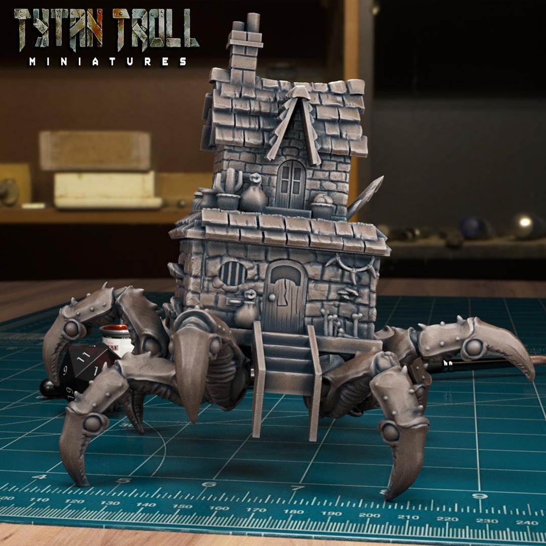 Baba Lysaga's Creeping Hut - Tytantroll Miniatures | Curse of Strahd ...