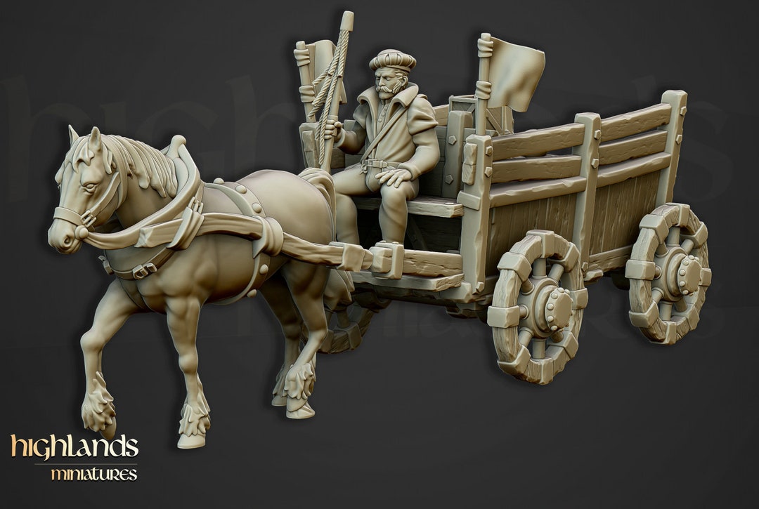 Gold Wagon / Caravan by Highlands Miniatures | 28mm/32mm Scale ...