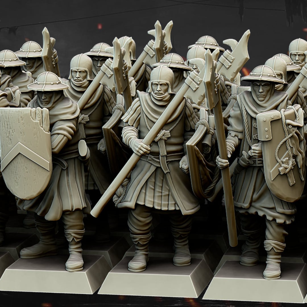 Highlands Miniatures - Men at Arms/light Infantry | 28mm/32mm | Halberd ...
