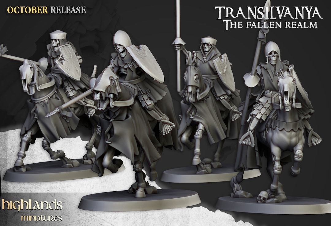 Highlands Miniatures - Skeleton Cavalry | Spears | Undead Cavalry ...