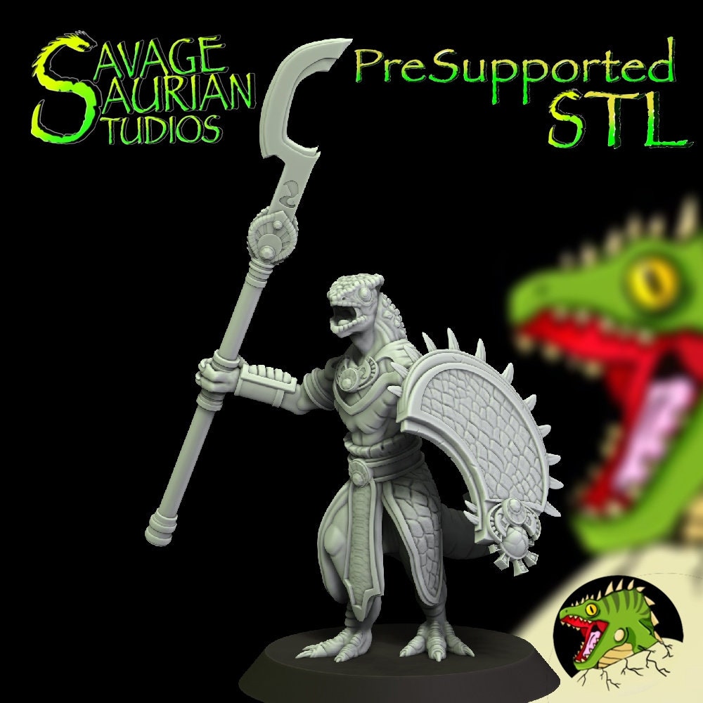 Lizardmen Khemaleon Royal Guard - Savage Saurian Studios | Lizardman ...