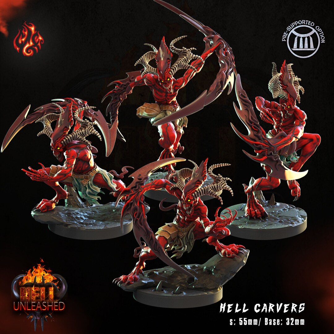 Hell Carver - Crippled God Foundry | 28mm/32mm | Demon of Chaos ...