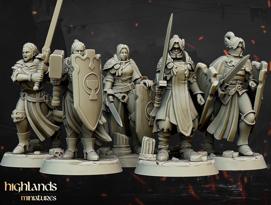 Highlands Miniatures - Warriors of the Lady | Female Knights | Tabletop ...