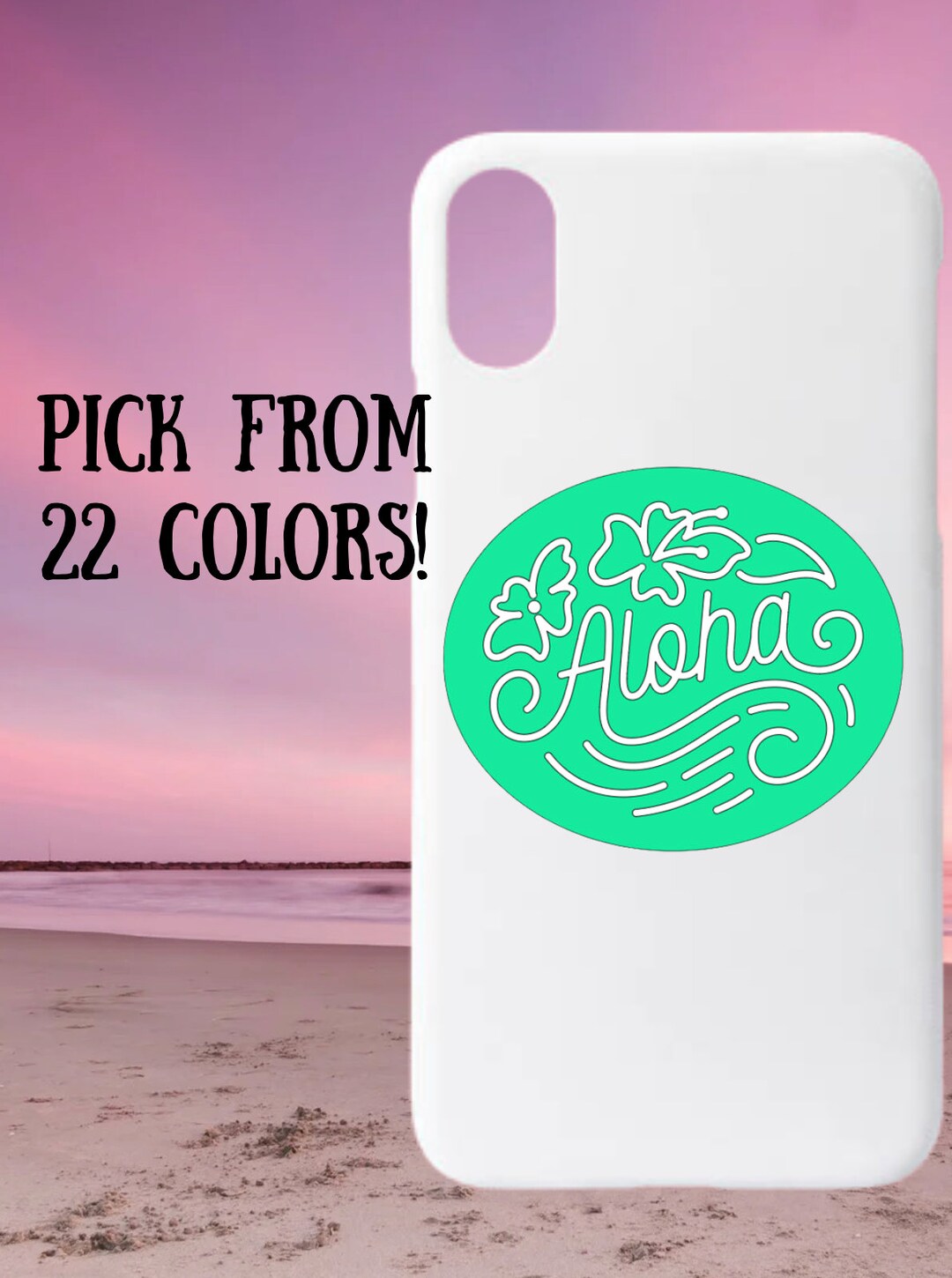 Custom Aloha Circle Decal - Etsy