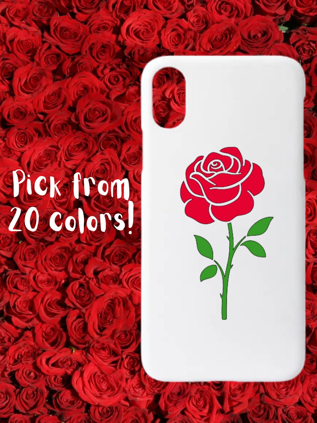 Custom Rose Flower Decal - Etsy