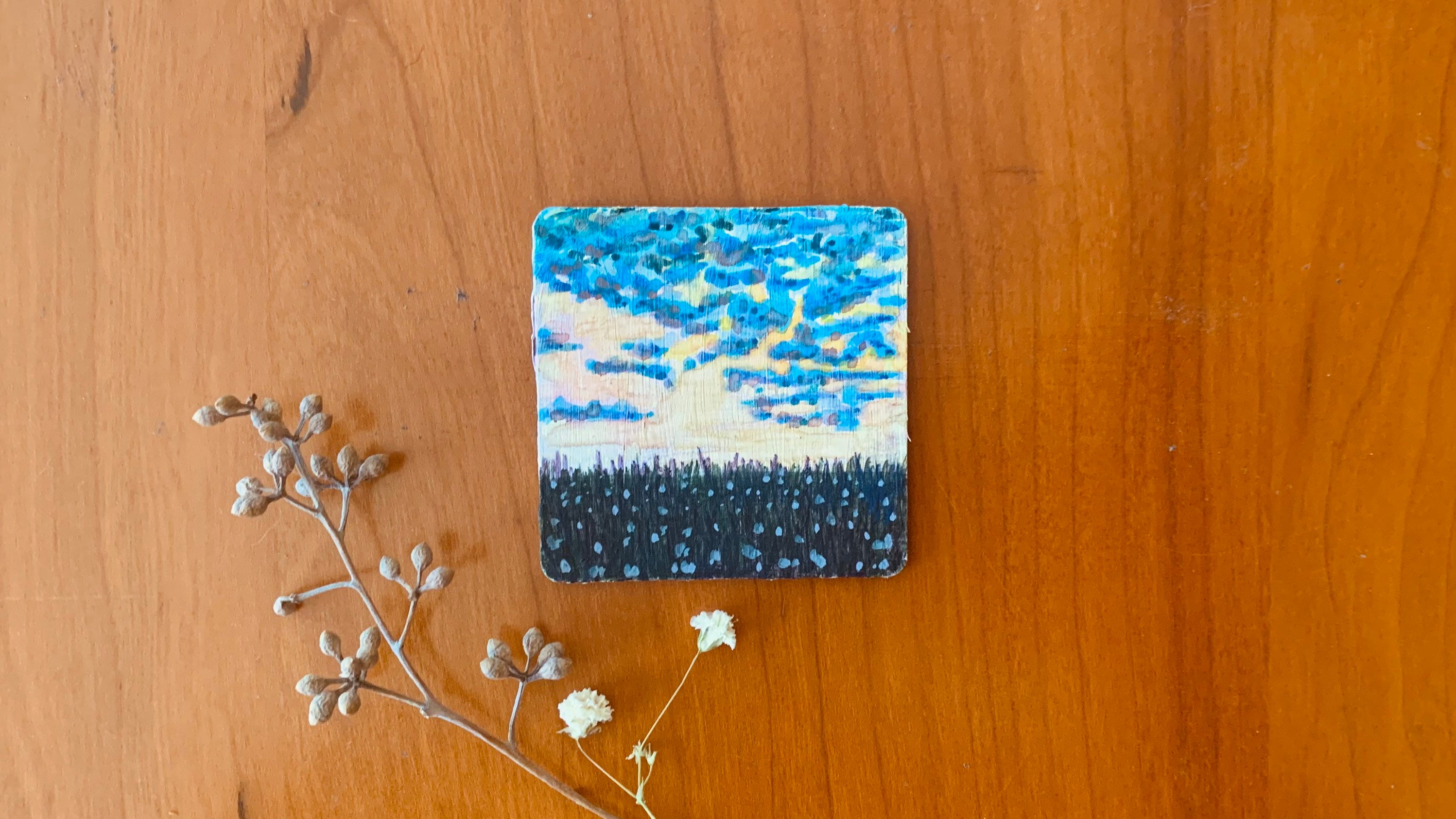 Miniature Wood Panel Landscape Paintings - Etsy