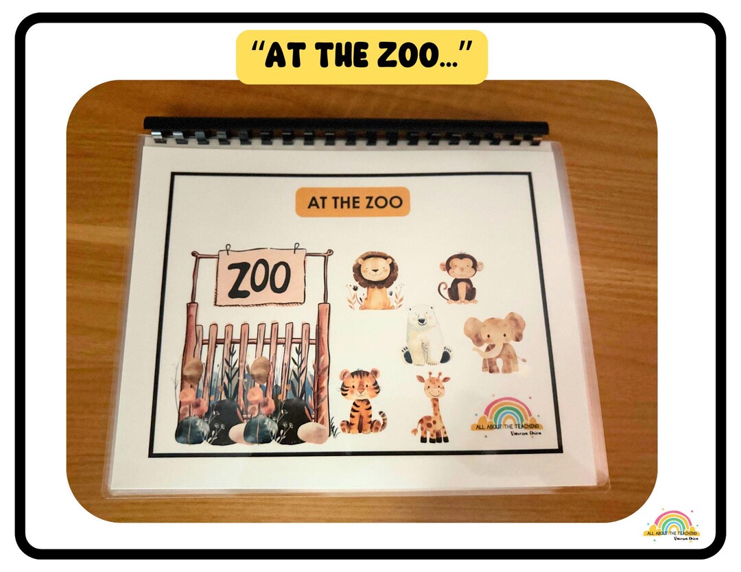 Interactive Adapted Book– AT THE ZOO - Etsy