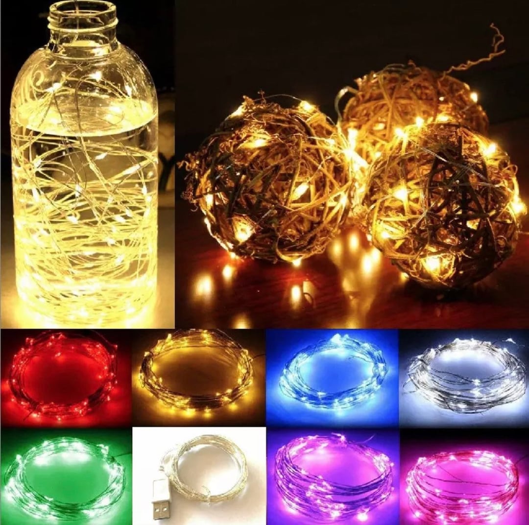DIY USB LED Micro Rice Wire Copper String Fairy Lights Party Decor ...