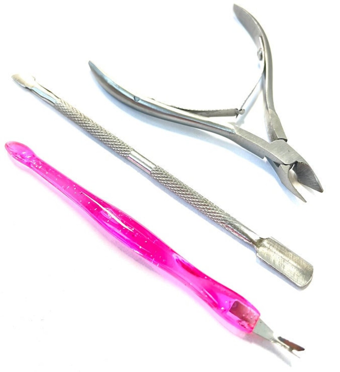 3 PCS Stainless Steel Nail Cuticle Pusher Remover Clipper - Etsy UK