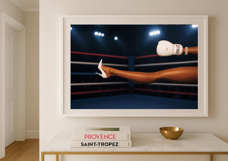 Boxing Barbie Wall Art – Feminine Power Poster, Digital Download, High ...
