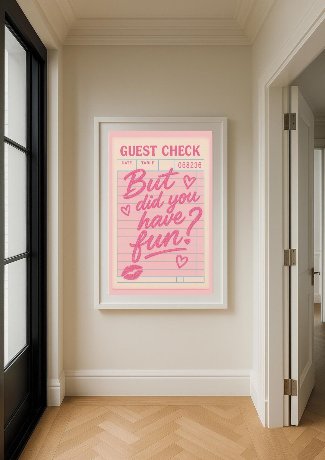 But Did You Have Fun Guest Check Poster – Retro Diner-inspired Pink ...