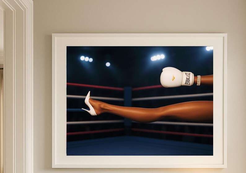 Boxing Barbie Wall Art – Feminine Power Poster, Digital Download, High ...