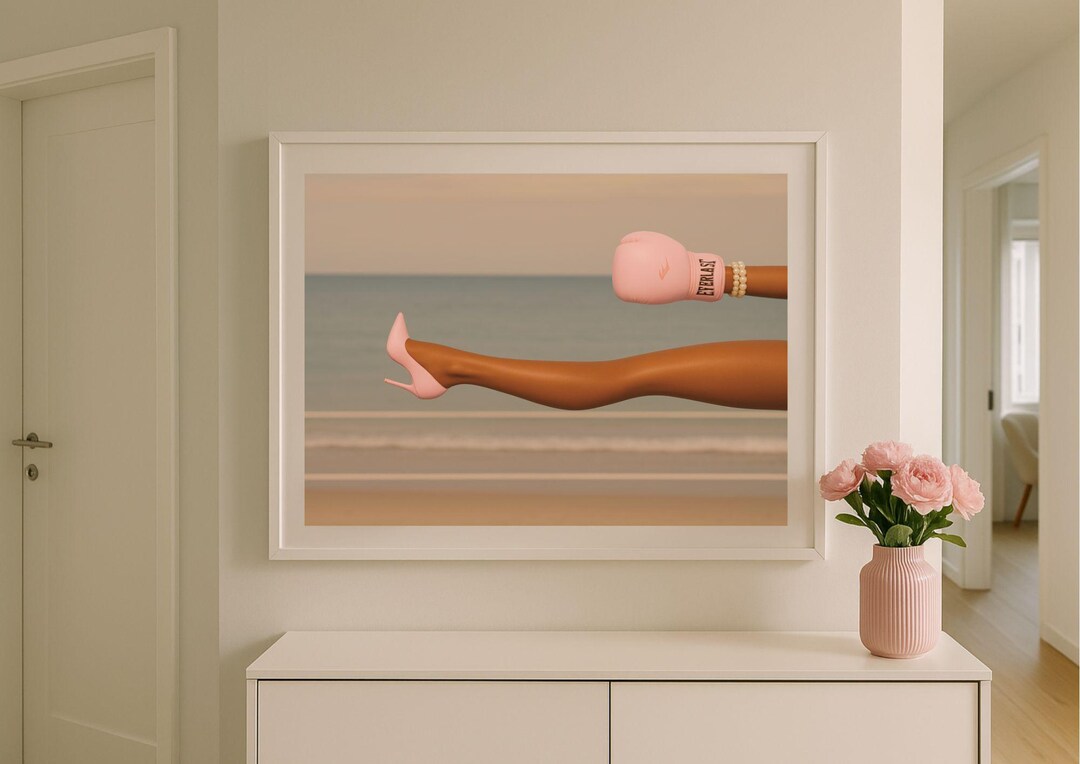 Barbie Boxing Wall Art – Slim Aarons Inspired Feminine Power Print ...