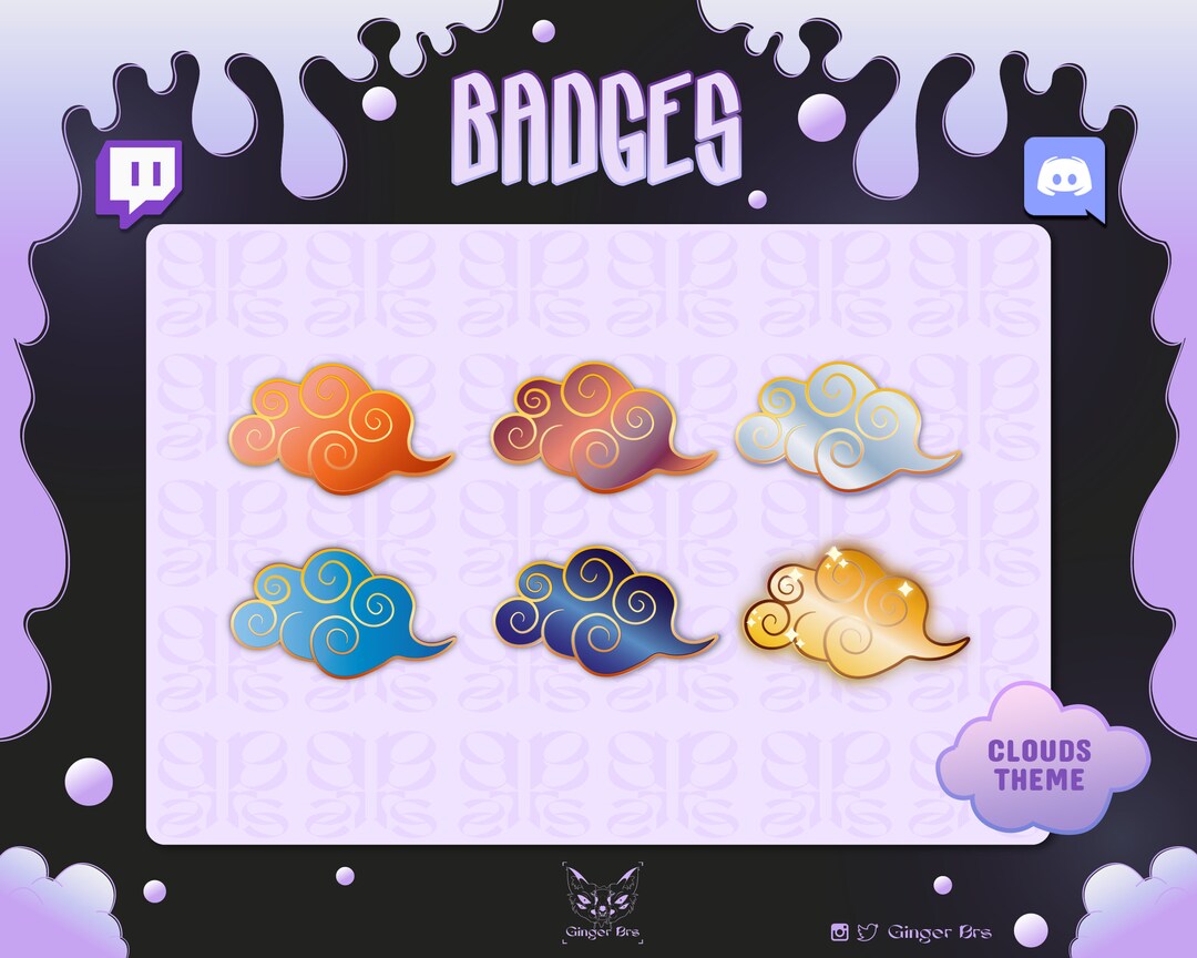 Cloud Badge Pack for Twitch / Kick - Etsy
