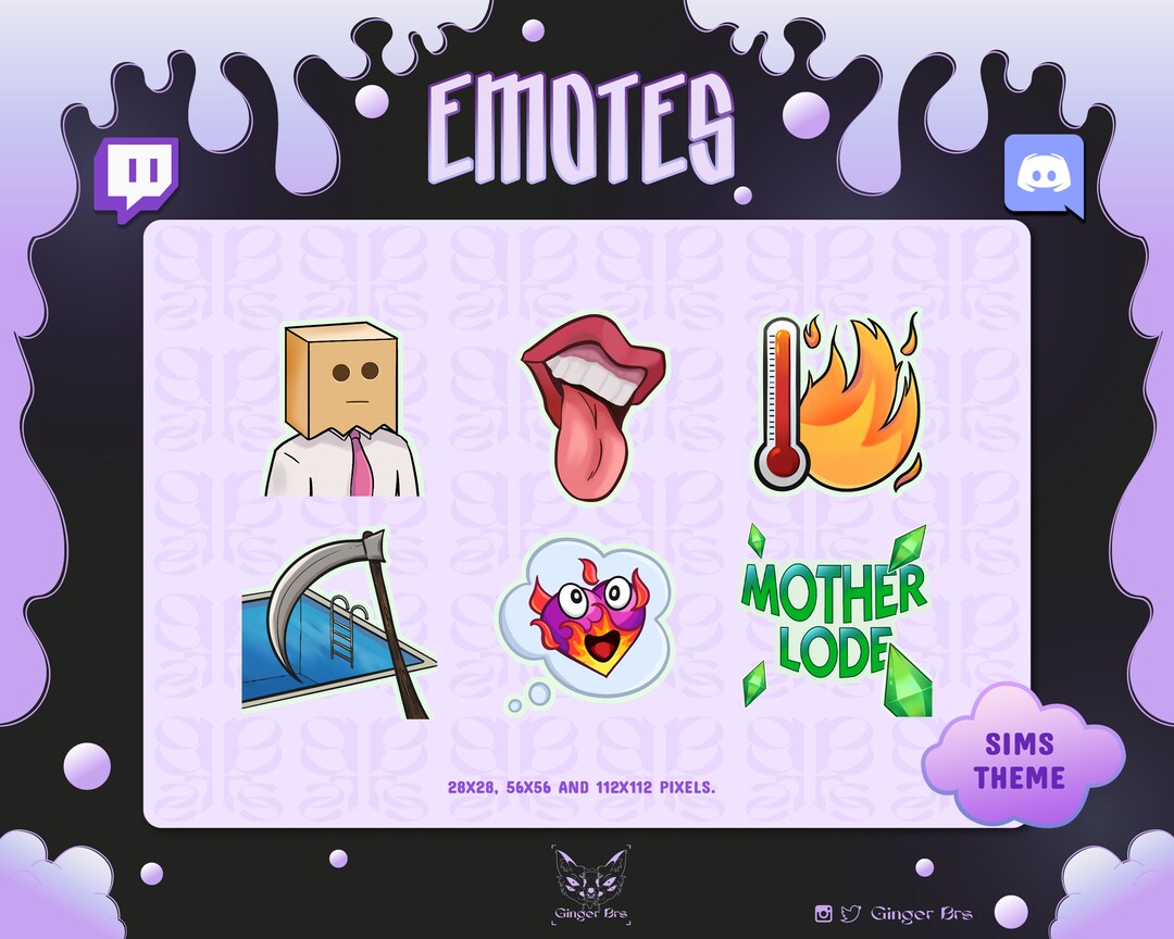 Emotions Emote Pack Inspired by Twitch Sims // Kick - Etsy