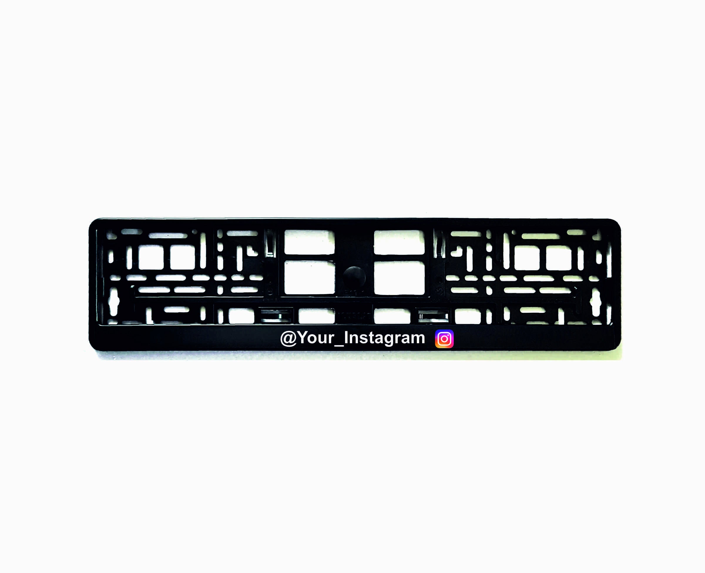 2x European License Number Plate Frame Holder Surround With Instagram ...