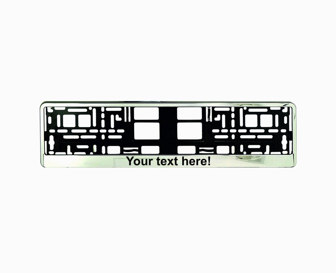 European License Number Plate Frame Holder for Any Car Universal Chrome ...