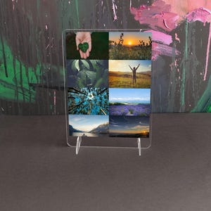 Custom Photo Collage Plaque With Stand - Personalized Gift Showcasing ...