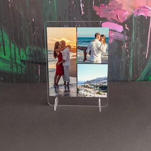 Custom Photo Collage Plaque With Stand - Personalized Gift Showcasing ...