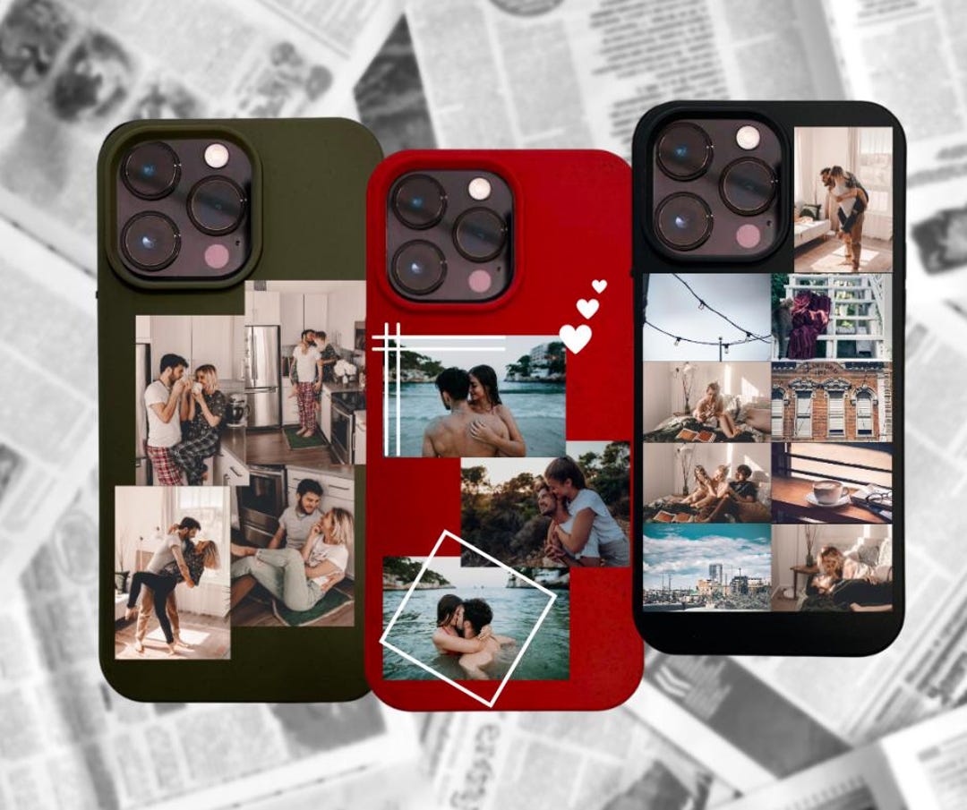 Personalized Photo Collage Phone Case With Custom Text and Multiple ...