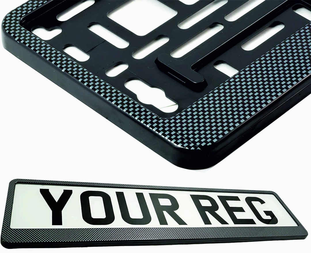 European License Number Plate Frame Holder Surround Carbon Look - Etsy