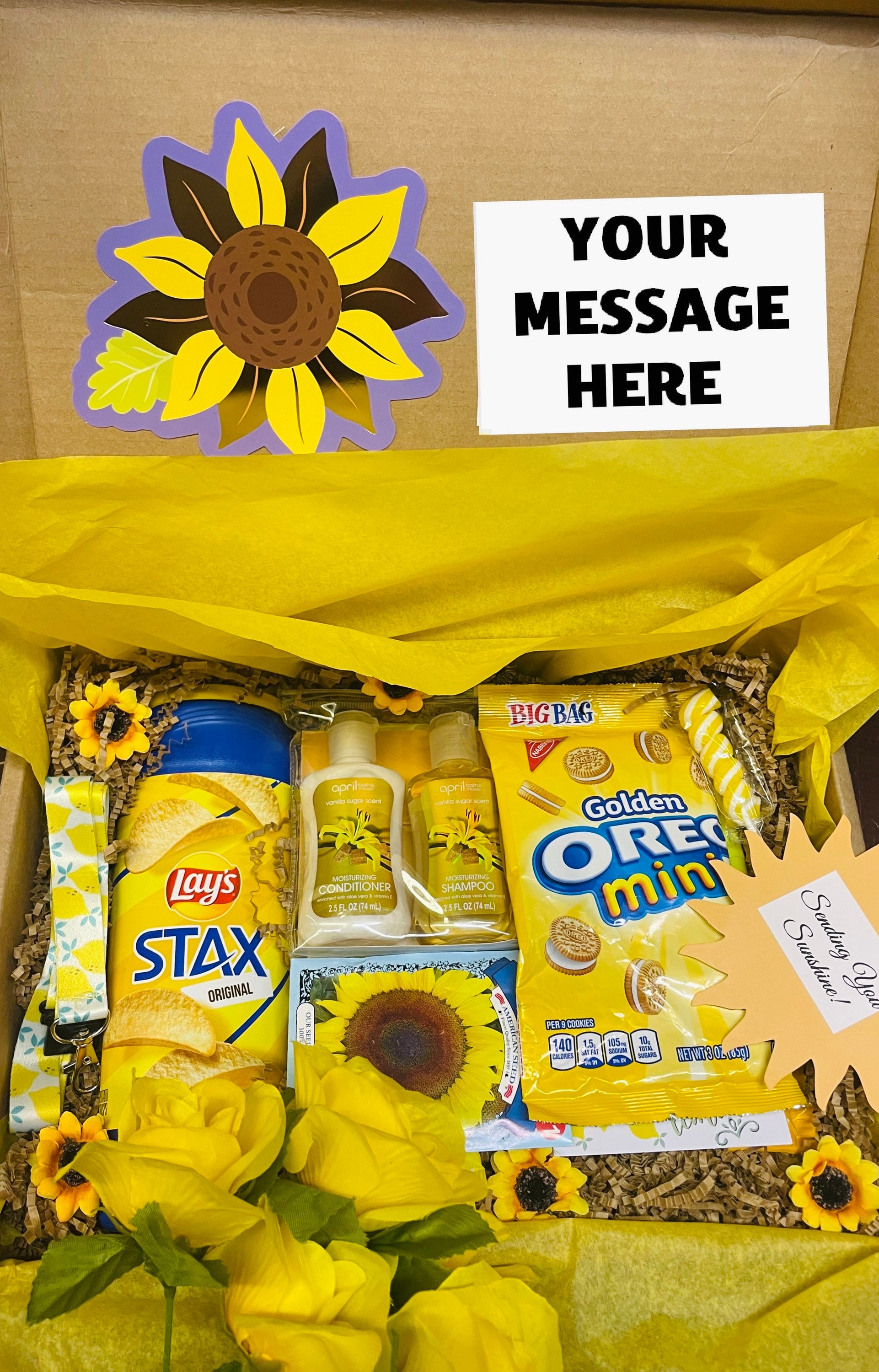 Sending You Hugs & Sunshine Gift Box, Bestie Sunshine Gift, A Little ...