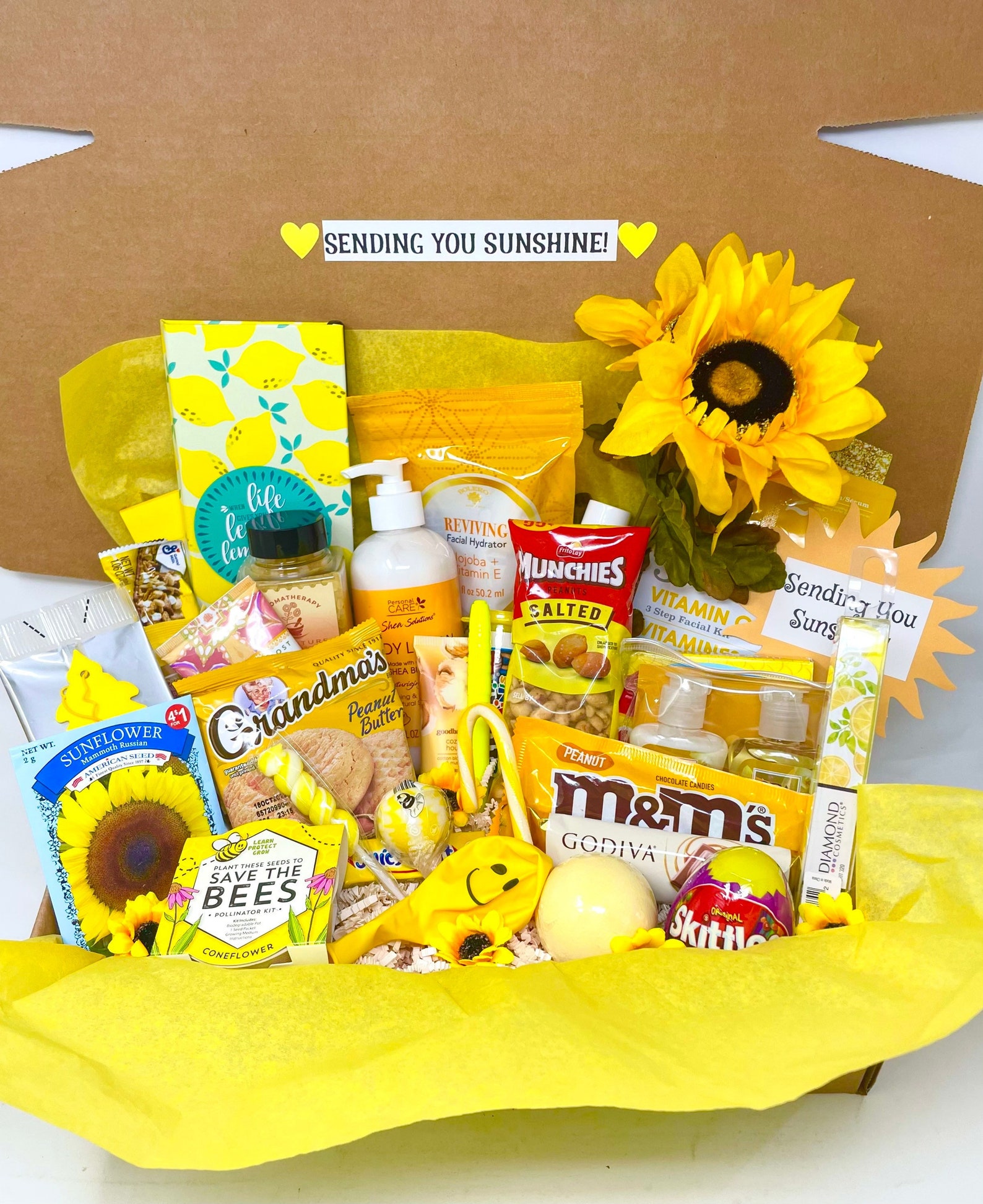 Sending You Hugs & Sunshine Gift Box, Bestie Sunshine Gift, A Little ...