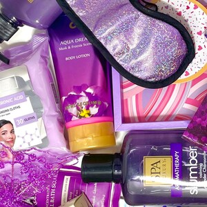 Purple Pamper Gift Box, Lavender Spa Gift, Self Care Gift Box, Get Well ...
