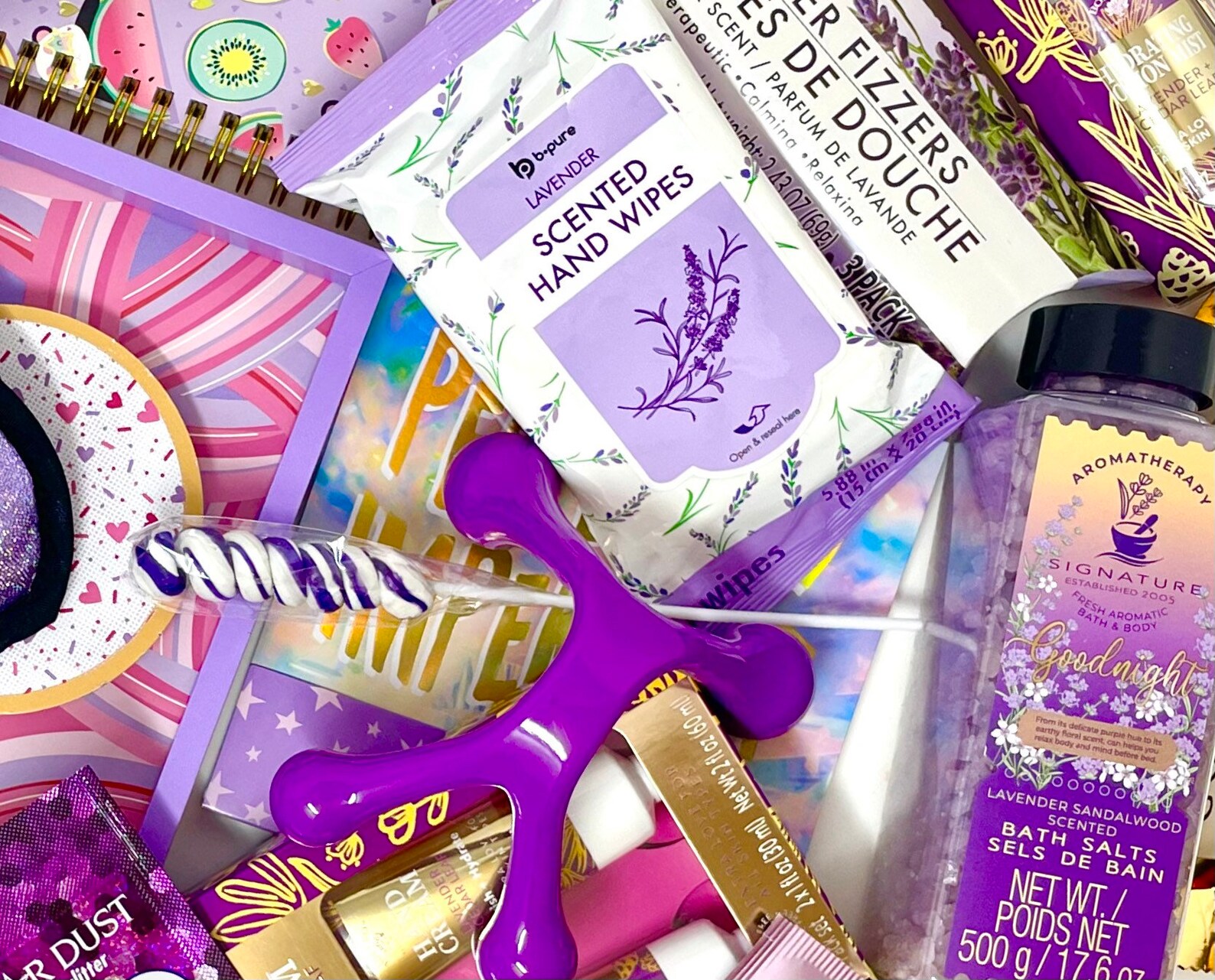 Purple Pamper Gift Box Lavender Spa Gift Self Care Gift Box - Etsy