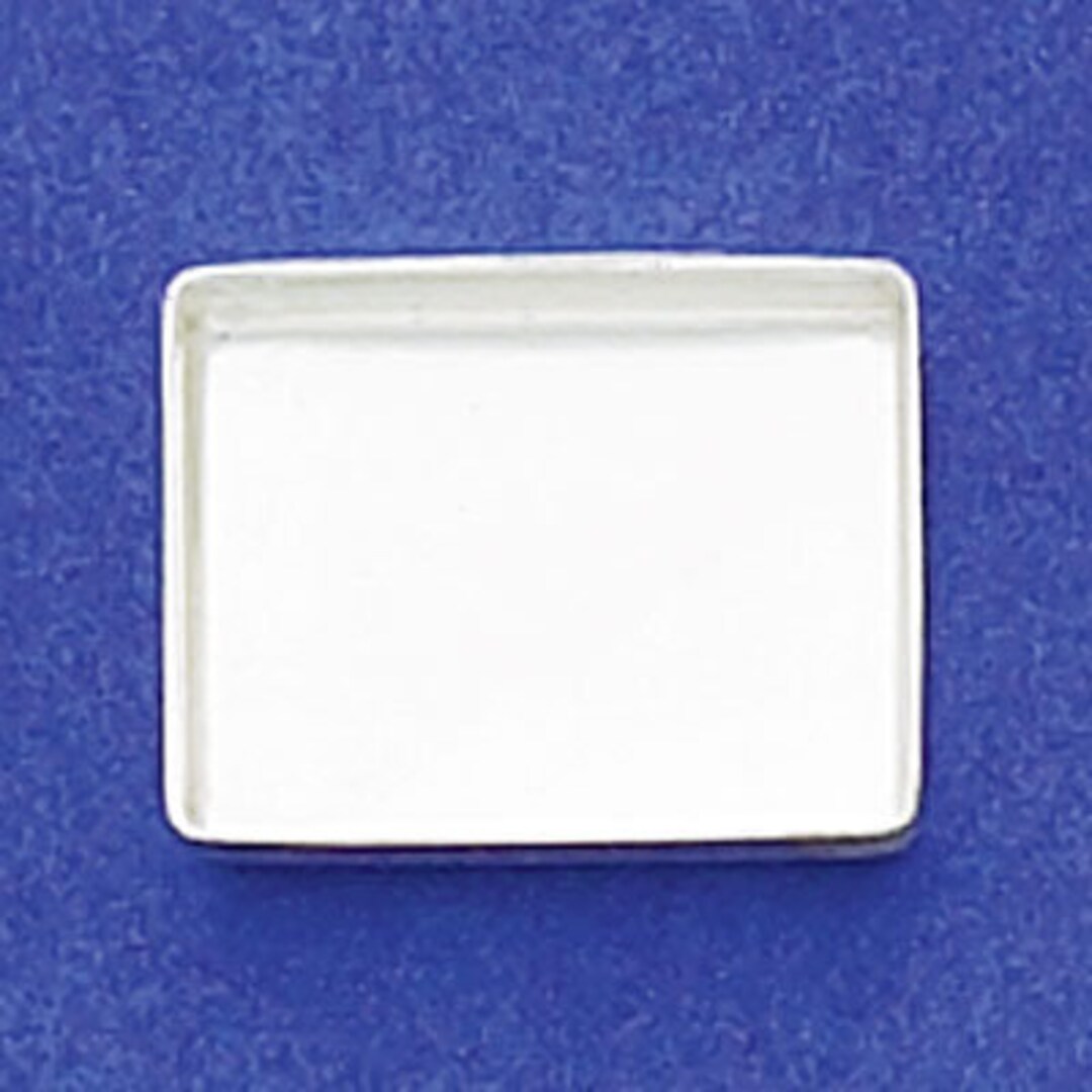 Sterling Silver 16x12mm Rectangle Bezel Cups, Silver Bezel Cups ...