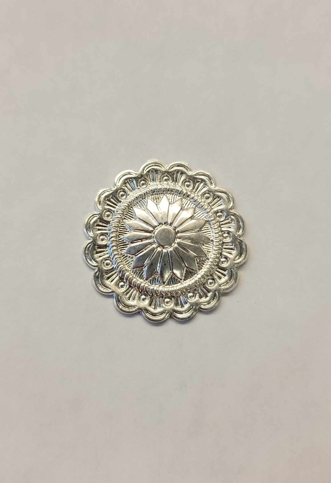 Sterling Silver LARGE Round Concho, Concho Jewelry, Bolo Concho ...